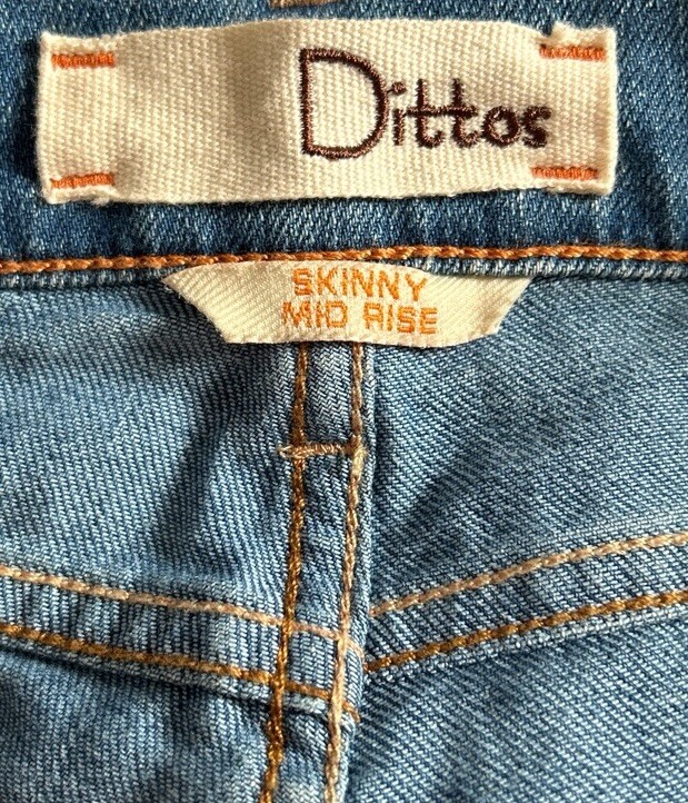 NWT Dittos Dawn Mid Rise Skinny Denim Jeans Size 24 (US 0) Blue (Malibu ...