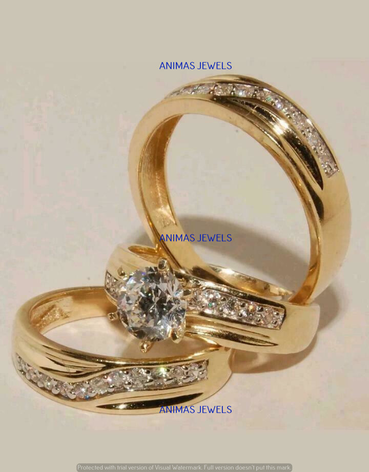 Simple Gold Wedding Ring Sets