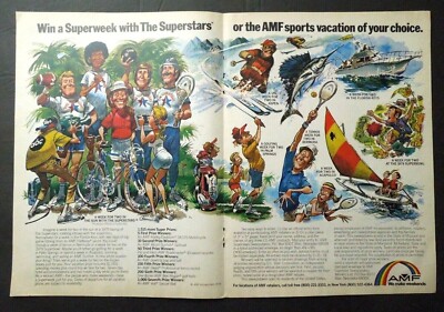 1978 AMF 2-Page Magazine Ad - Win A Superweek With The Superstars | eBay
