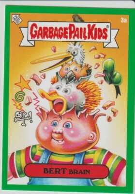 GPK Garbage Pail Kids May Week #1 Green Parallel 3a BERT Brain | eBay