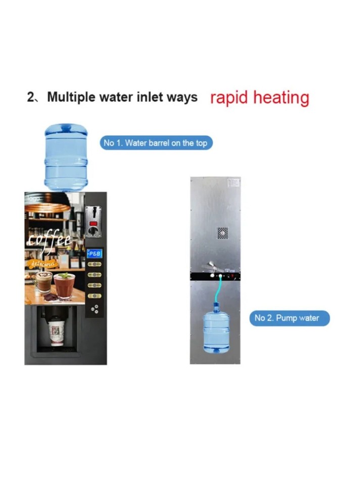 Automatic Tea Coffee Commercial instant Coffee Machine Coin Operated ...