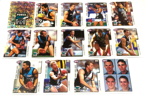 2001 SELECT AFL COLLECTABLE STICKERS FULL BASE TEAM SET-PORT ADELAIDE ...