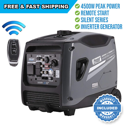 Pulsar 4,500 Watts Portable Inverter Generator w/ Electric & Remote ...