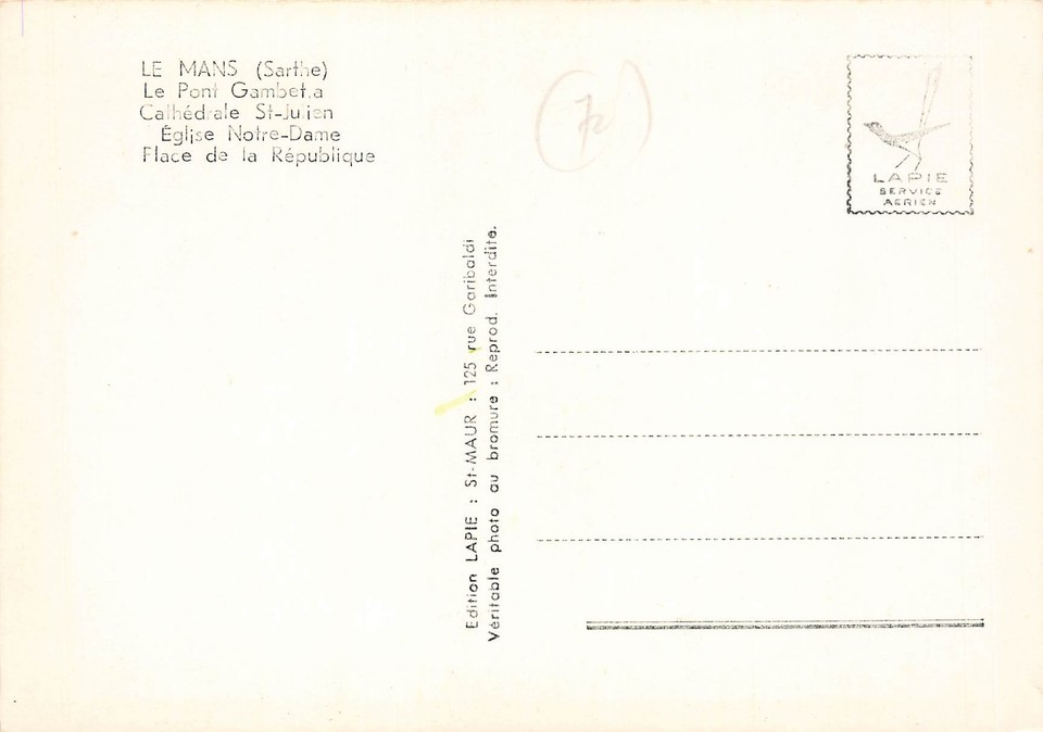 72 LE MANS LE PONT GAMBETTA CATHEDRALE ST JULIEN EGLISE NOTR | eBay