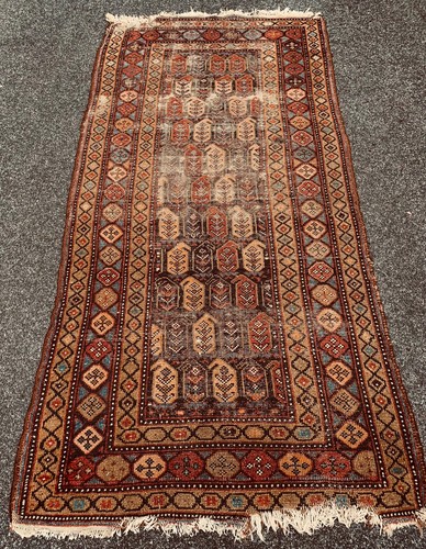 LG. KURD / KURDISH TRIBAL RUG, w/ Wear | eBay