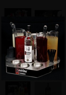 NEWCRAFT Products Bottle Service Tray presenter Kit Set KETEL ONE VODKA ...