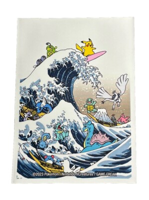 Pokemon Center Great Wave Pikachu & Friends Individual Card Sleeve ...