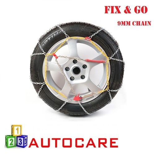 2 x Snow Chains 9mm #7 14" 195/65 205/60 15" 165/80 175/70 185/65 195/ ...