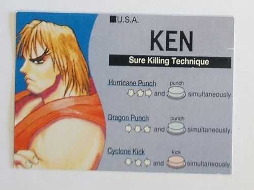 Street Fighter II card #30 "Ken" Kids Korner/Capcom 1994 rare | eBay
