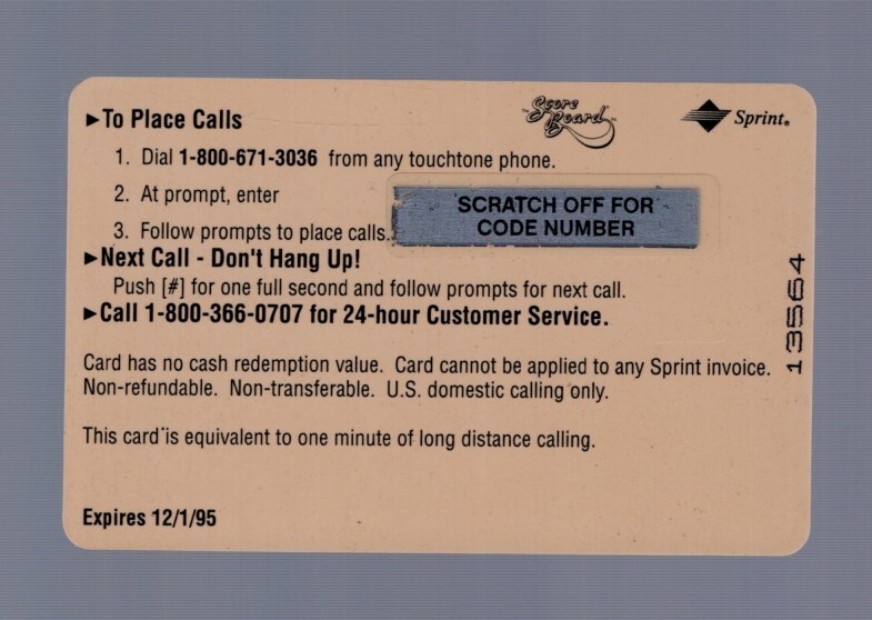 DERRICK ALEXANDER - ASSETS - ONE MINUTE PHONE CARD - UNUSED - FREE SHIP ...