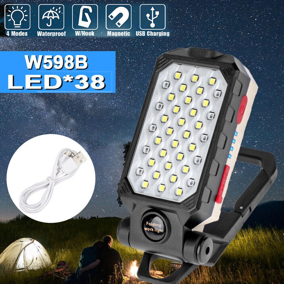 USB Rechargeable LED COB Work Light Car Garage Mechanic Flashlight ...