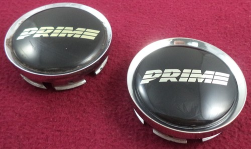 Prime Wheels Chrome / Black Custom Wheel Center Caps Set of 2 | eBay