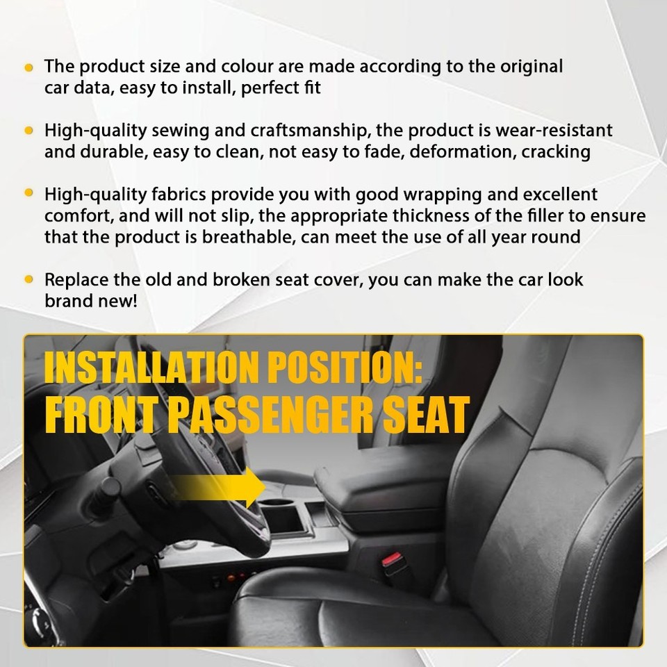 For 2013-2018 Dodge Ram Laramie Front Right Side Black Bottom Leather ...