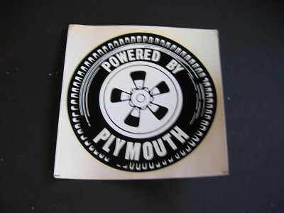 vintage waterslide/decal/sticker powered by Plymouth | eBay