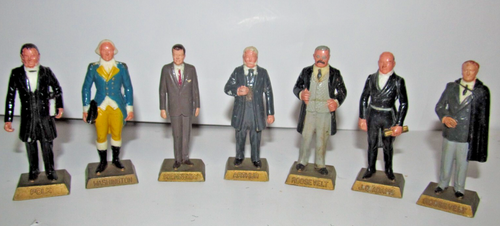 Vintage 1960s Marx Toys US Presidents Lot Of 7 Miniature Statue 2.75 ...