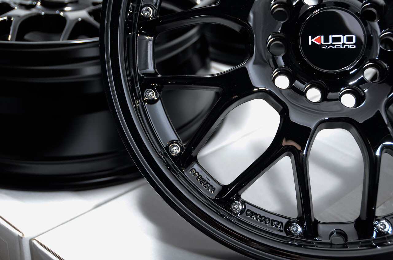 16" 5x100 5x114.3 Mesh Wheels Rims Full Black w/Chrome Rivets Honda ...