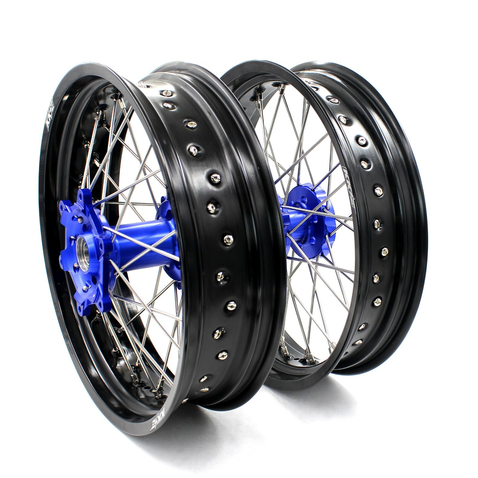 KKE 3.5/4.25×17" Supermoto Wheels Rims Set Fit YAMAHA YZ125 YZ250 ...