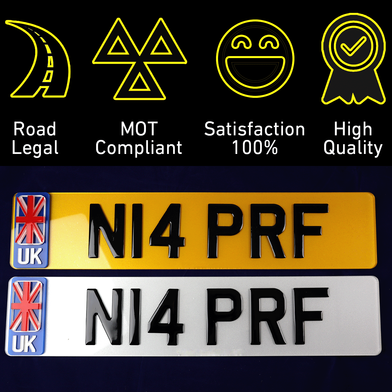 Premium Replacement Number Plates Road Legal Quick Del 2D 3D 4D | eBay UK