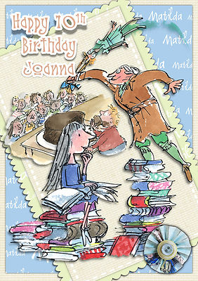 Personalised Girls Birthday Card Matilda themed granddaughter daughter ...