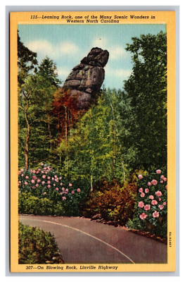 Blowing Rock NC Leaning Rock Scenic Wonder Linville Highway Linen ...