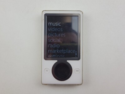 Microsoft Zune 30 Digital Media MP3 Player (1090) 30GB - White - TESTED ...