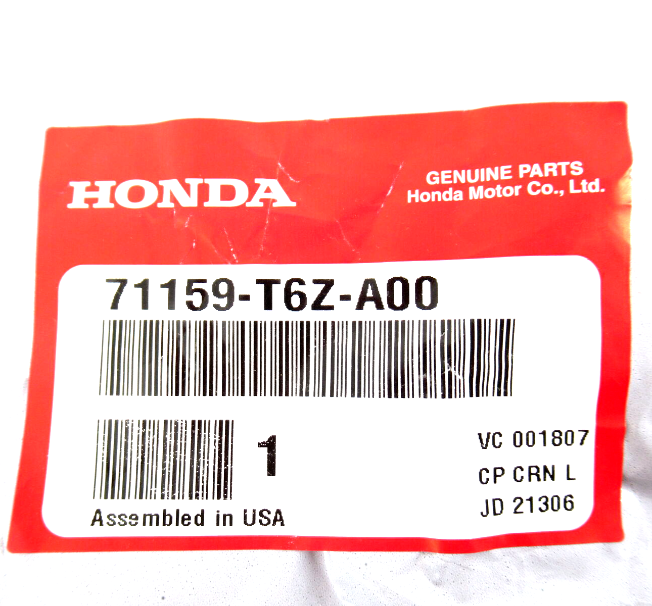Genuine OEM Honda 71159-T6Z-A00 Driver LH Front Grille Bracket 2017-20 ...