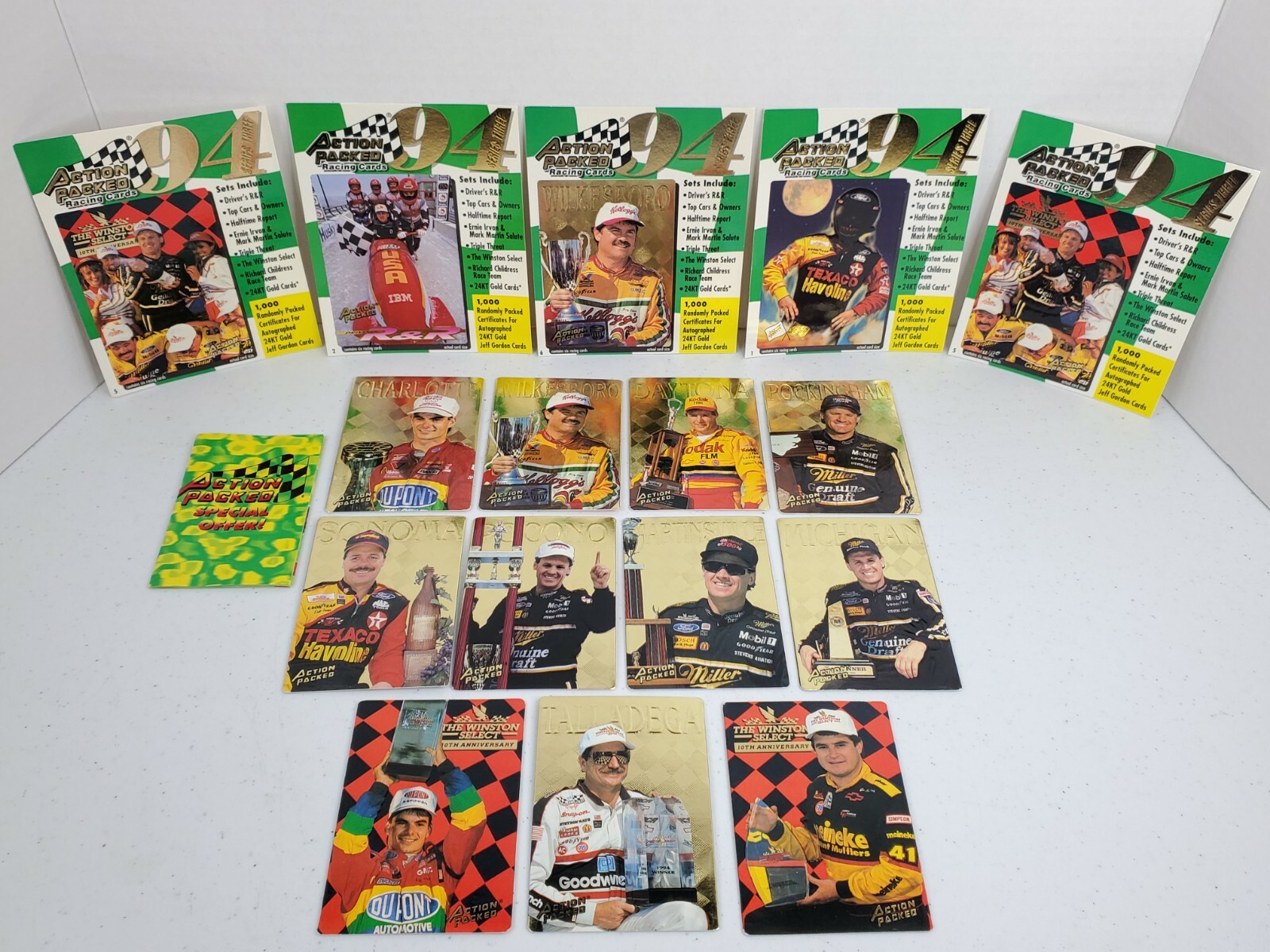 1994 Action Packed Nascar Trading Cards Gold Foil Lot Rare | eBay