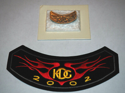 2002 Harley Owners Group HOG Rocker Patch and Pin n.o.s. Free Shipping ...