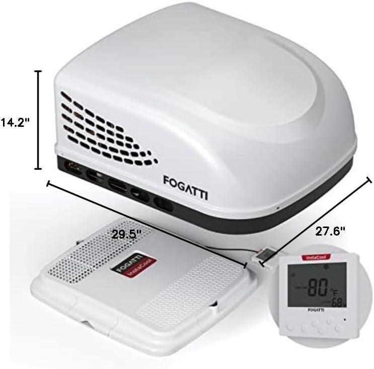 FOGATTI RV AC Air Conditioner Unit 15000 BTU For Cooling All-in-One ...
