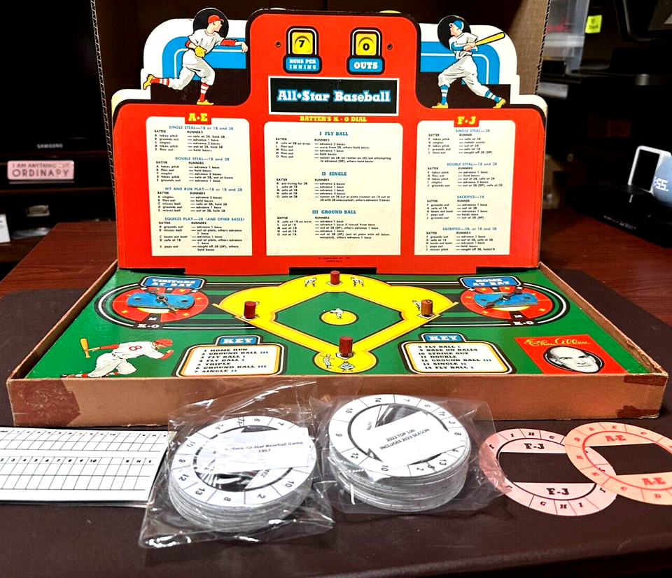 GAME SET 1957 (#1) Cadaco All-Star Baseball (160 Discs) Gond: G | eBay