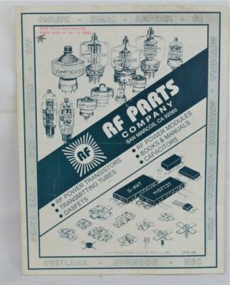 1994 RF Parts Transistors Transmitting Tubes + Catalog | eBay