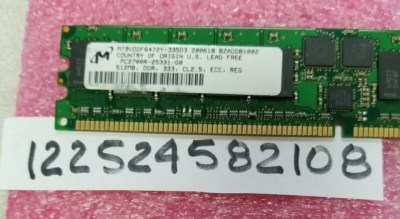 512MB PC DDR DDR1 PC2700R DDR-333 2700 333 184PIN ECC-REG SINGLE RANK ...