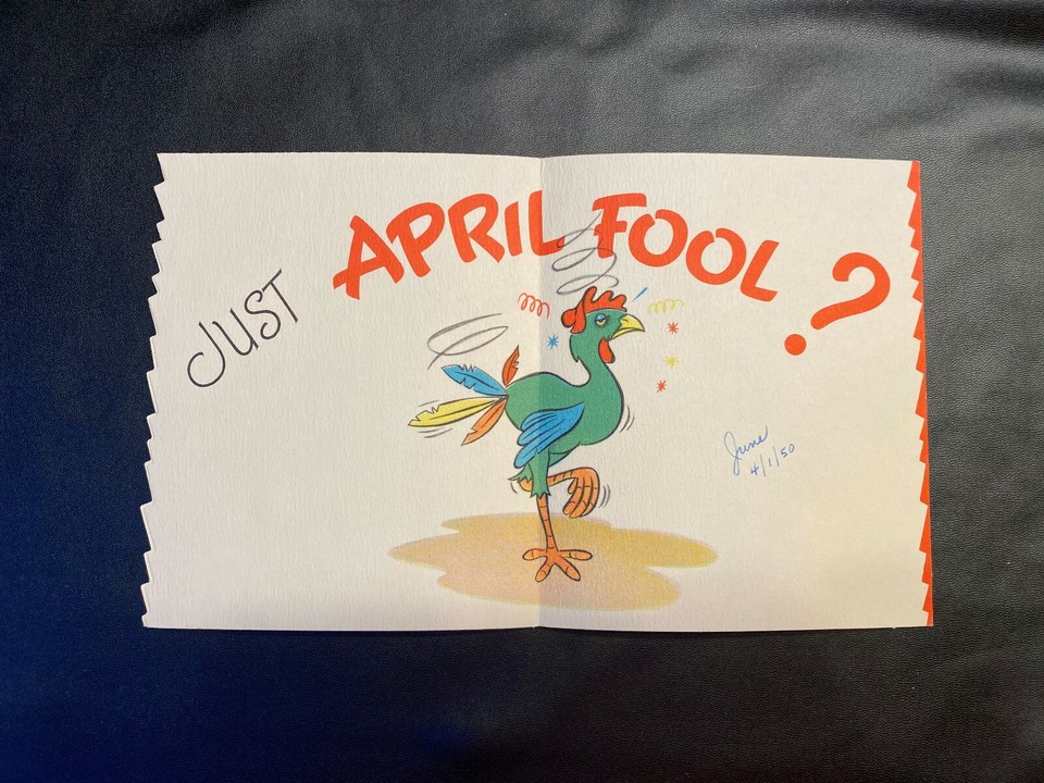 APRIL FOOLS CARD 1950 *A Gibson Smile Card" | eBay