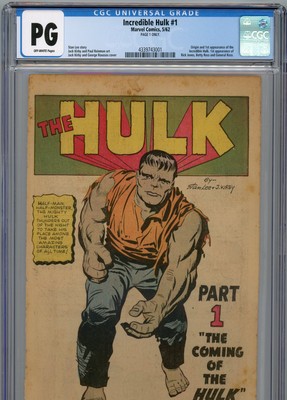 INCREDIBLE HULK #1 CGC PG PAGE 1 1ST APPEARANCE THE INCREDIBLE HULK ...