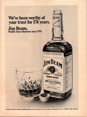 Jim Beam Kentucky Burbon Whiskey Vintage Print Ad 1969 | eBay