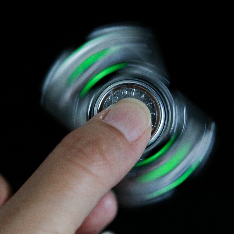 Luminous Punk Fidget Toy EDC Metal Fidget Spinner Stress Relief Toy ...