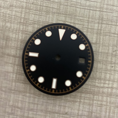 30.5mm Steel Watch Dial Black Plate Spare Parts For ETA 2824 2836 ...