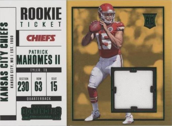 2017 Panini Contenders - Rookie Ticket Swatches Patrick Mahomes II #SW ...