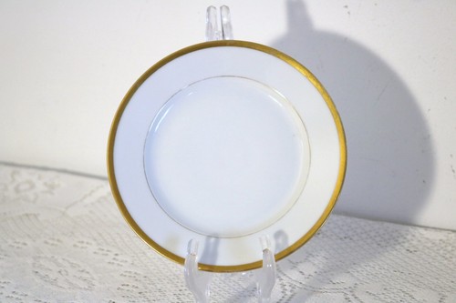 ROYAL SCHWARZBURG MIDAS White Thick Gold Trim Bread & Butter Plates Set ...