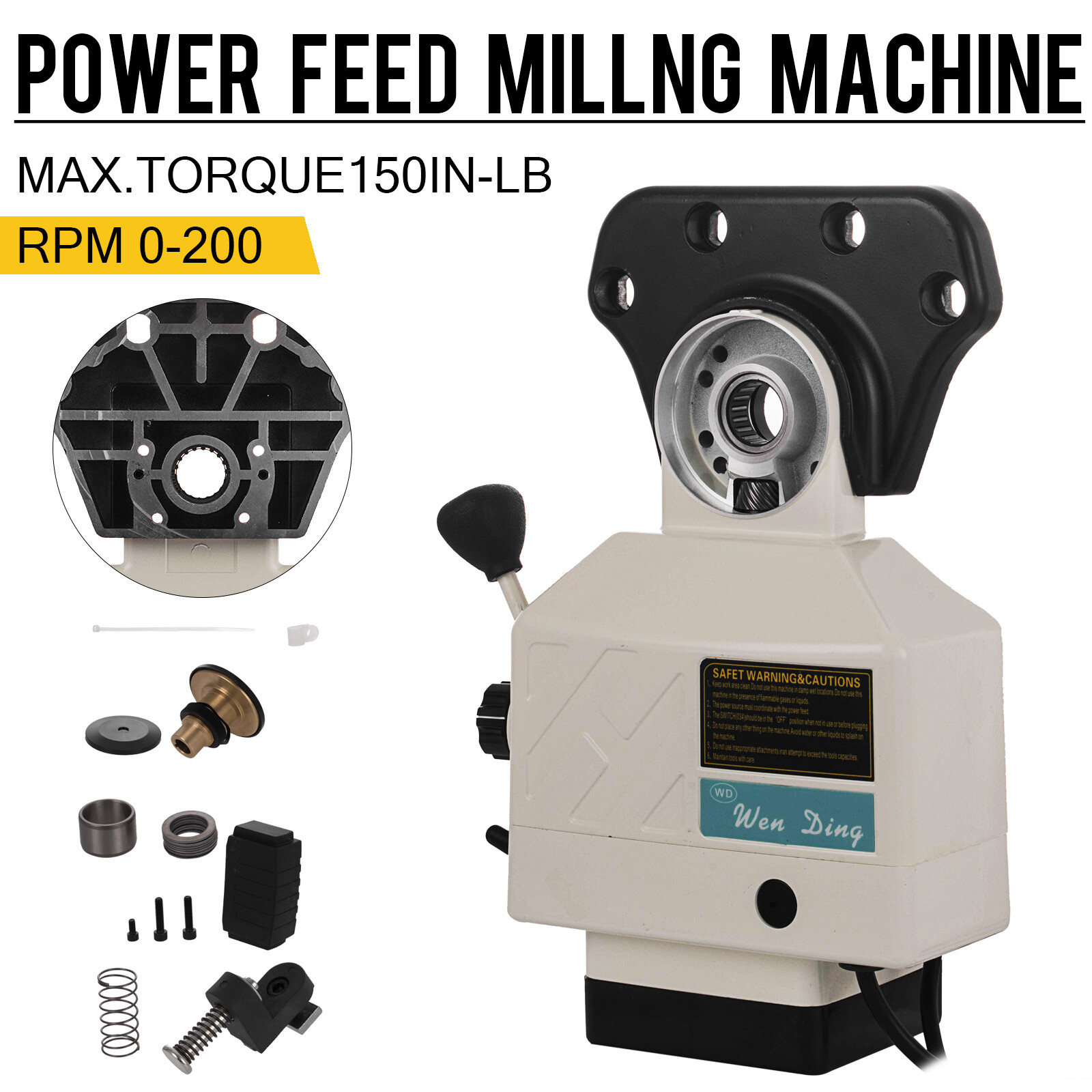 Power Feed X-Axis 150 LBS Torque Power Table Feed Milling Machine For ...