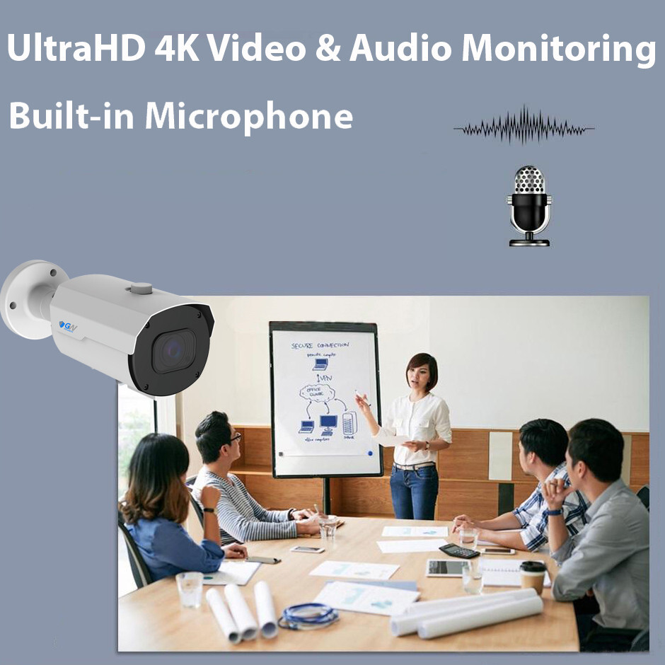 8MP 2160p UltraHD 4K IP 4X Optical Motorized Zoom 2.8-12mm PoE Security ...