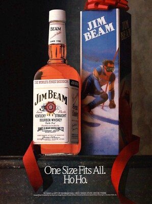 VINTAGE 1986 Jim Beam Bourbon Whiskey Print Ad Bar Decor | eBay
