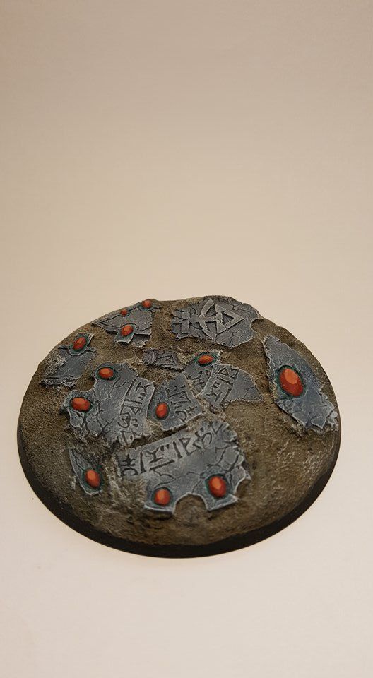 80mm Round RESIN BASE TERRAIN SCENERY ELDAR RUINS | eBay