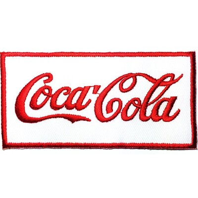 Coca cola Patch 9.8cm x 4.9cm Sew Ironed On Badge Embroidery Applique ...