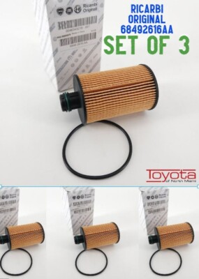 Engine Oil Filter Mopar 68109834AA set of 3 | eBay