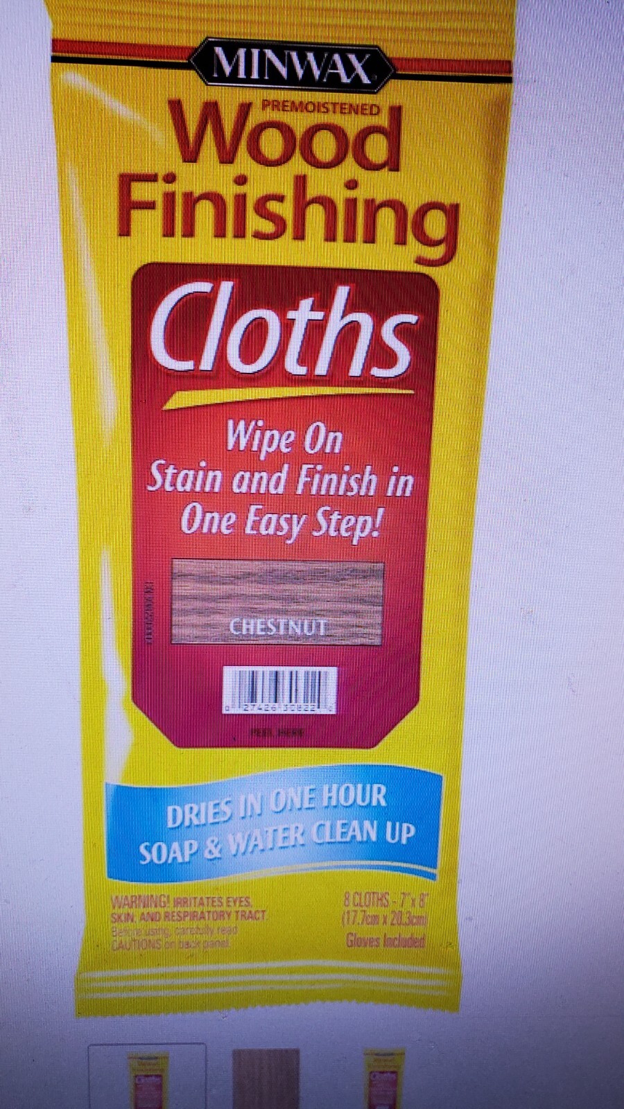 Minwax Stain Wood Finishing Cloths Chestnut 8 Piece 308240000 | eBay