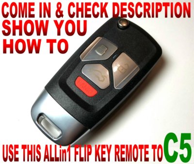I-KEY STYLE FLIP REMOTE FOR 01-2004 CORVETTE C5 KOBLEAR1XT KEYLESS FOB ...