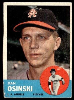 1963 Topps Baseball Card Dan Osinski Los Angeles Angels #114 | eBay