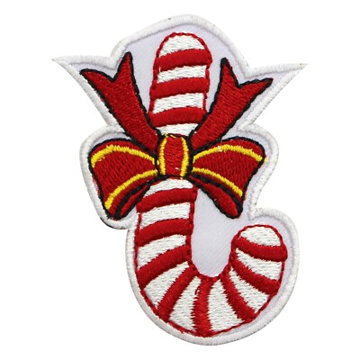 Candy Cane Patch, Christmas Patch Embroidered Iron on Patch 7x5cm | eBay