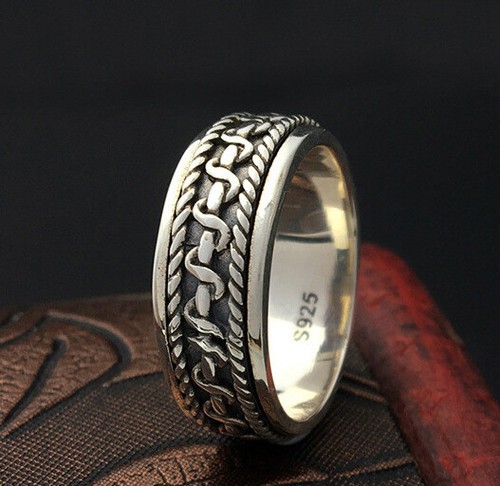 A15 Ring Sterling Silver 925 Twisted Ring Helix And Rope Decoration | eBay